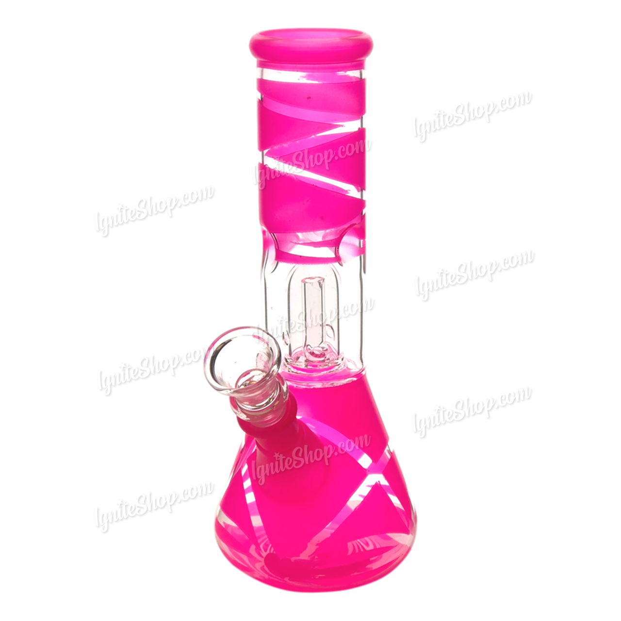 Non Brand Mini Beaker 8inch With Ice Catcher & Tree Percolator - PINK